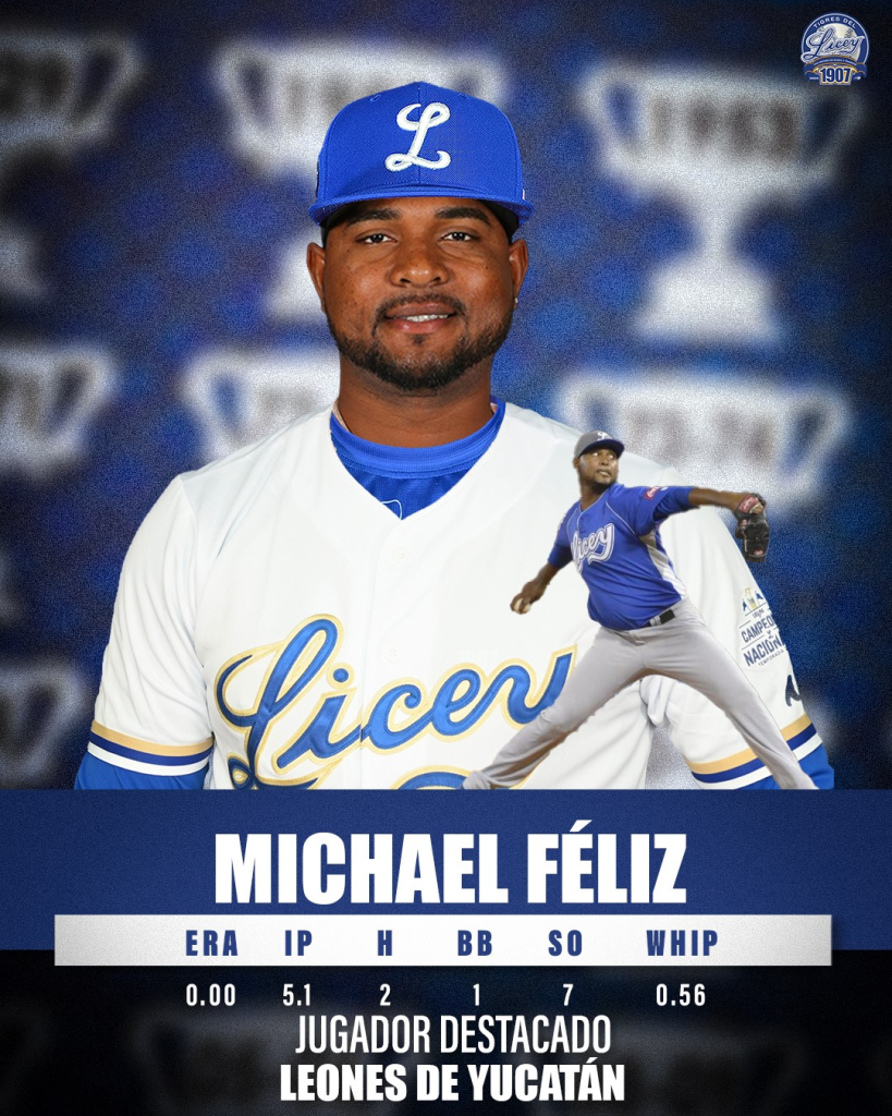 Michael Feliz impone su dominio en la Liga Mexicana de Verano con los ...